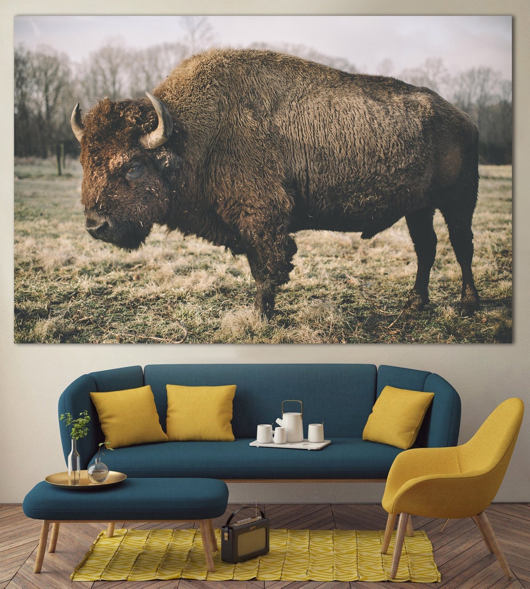 Buffalo Wall Art Wild Animals Poster Bison Wall Art Bison - Etsy
