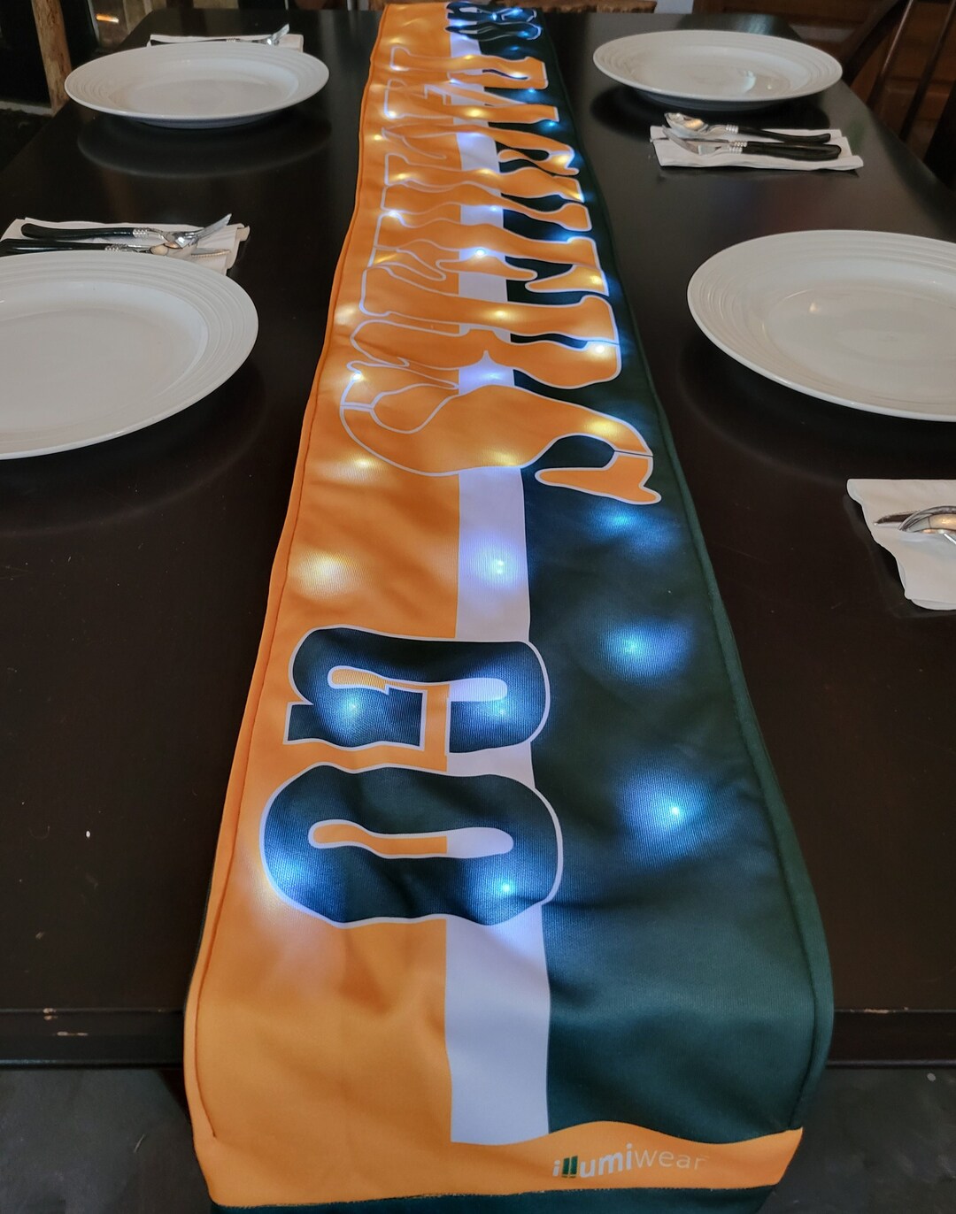 Go Packers Rechargeable LED Light UP Table Runner - Etsy