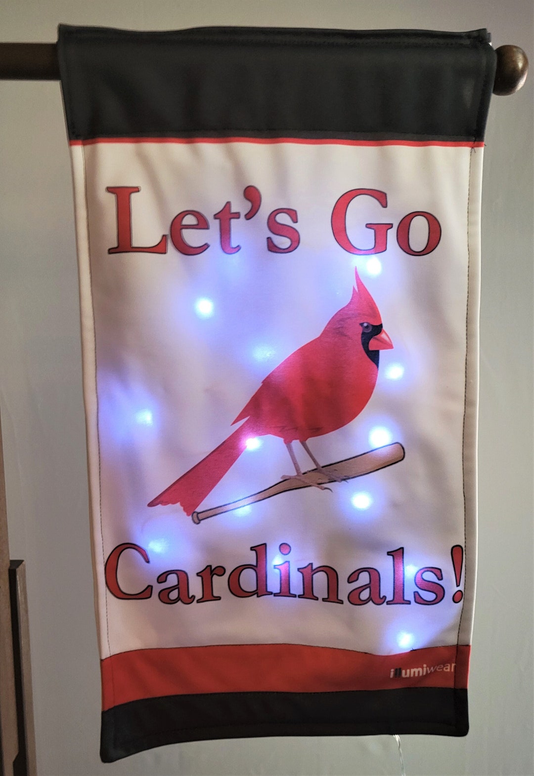 Go Cardinals Solar Powered LED Garden Flag - Etsy