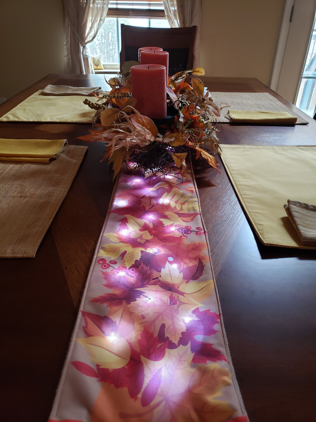 Autumn Harvest Rechargeable LED Light up Table Runner - Etsy