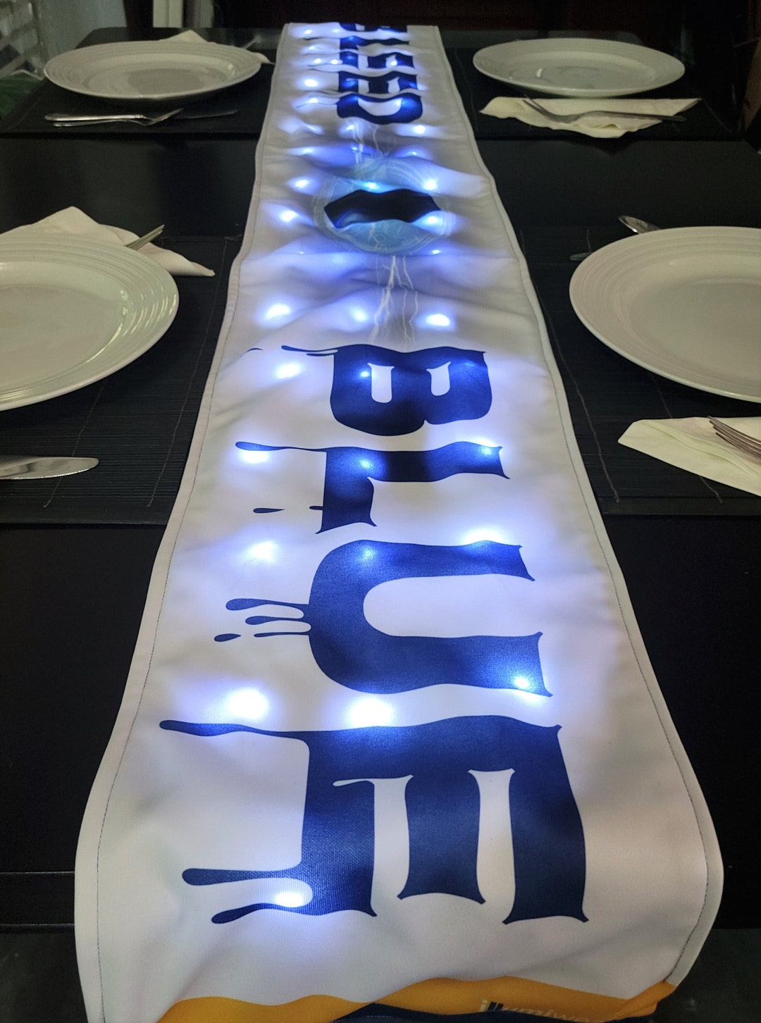 Bleed Blue Rechargeable LED Table Runner - Etsy