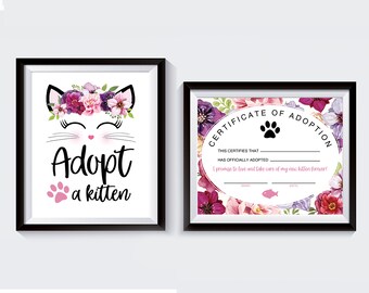 Adopt a Kitten Sign - Etsy