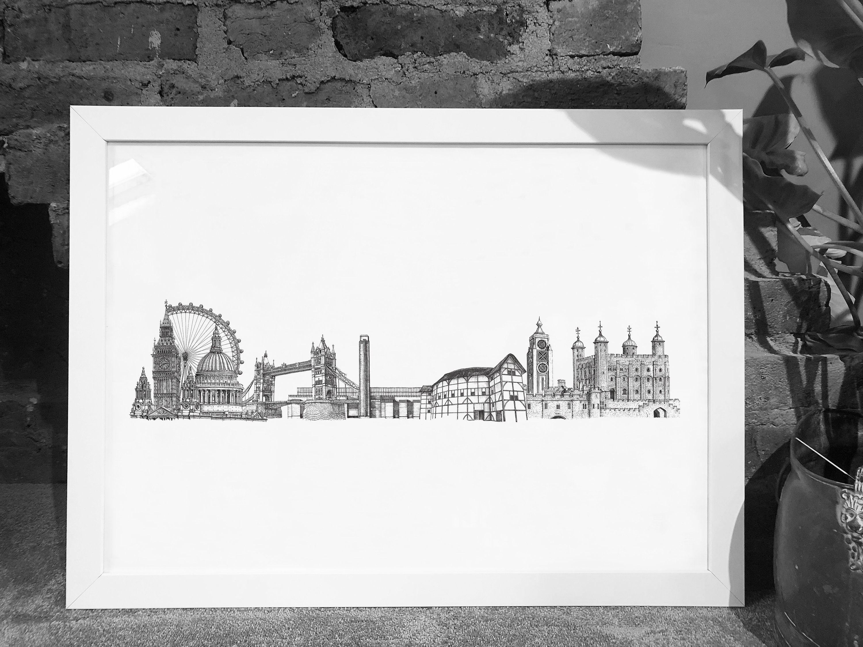 London Landmarks Drawing - Etsy