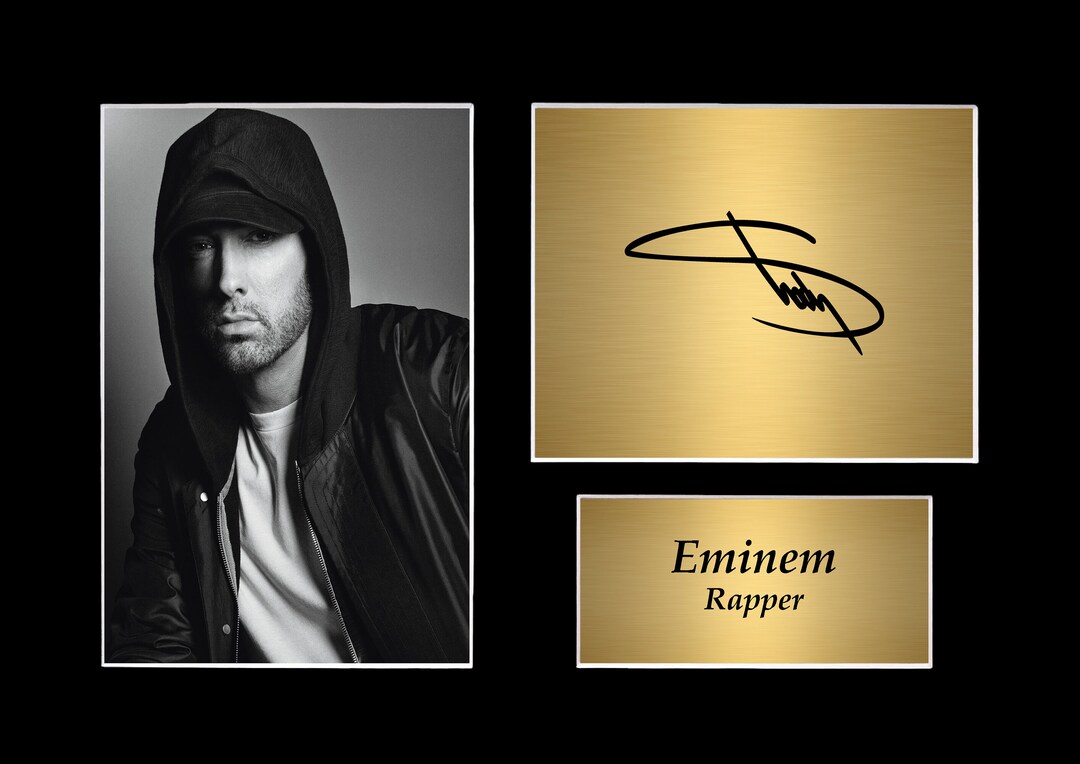 Signed Eminem Mount Autograph Print A4 - Etsy