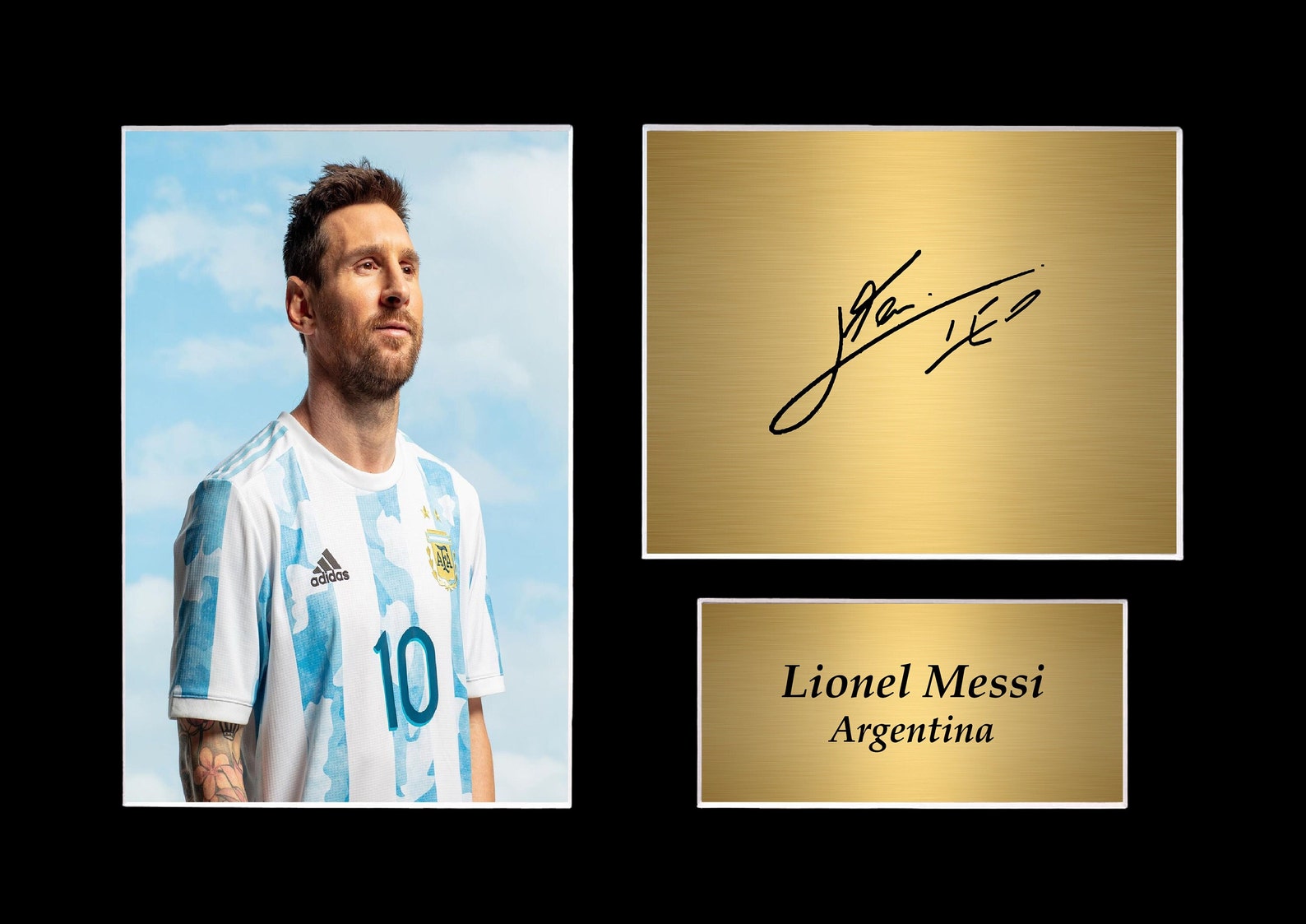 Signed Lionel Messi Argentina Mount Autograph Print A4 - Etsy
