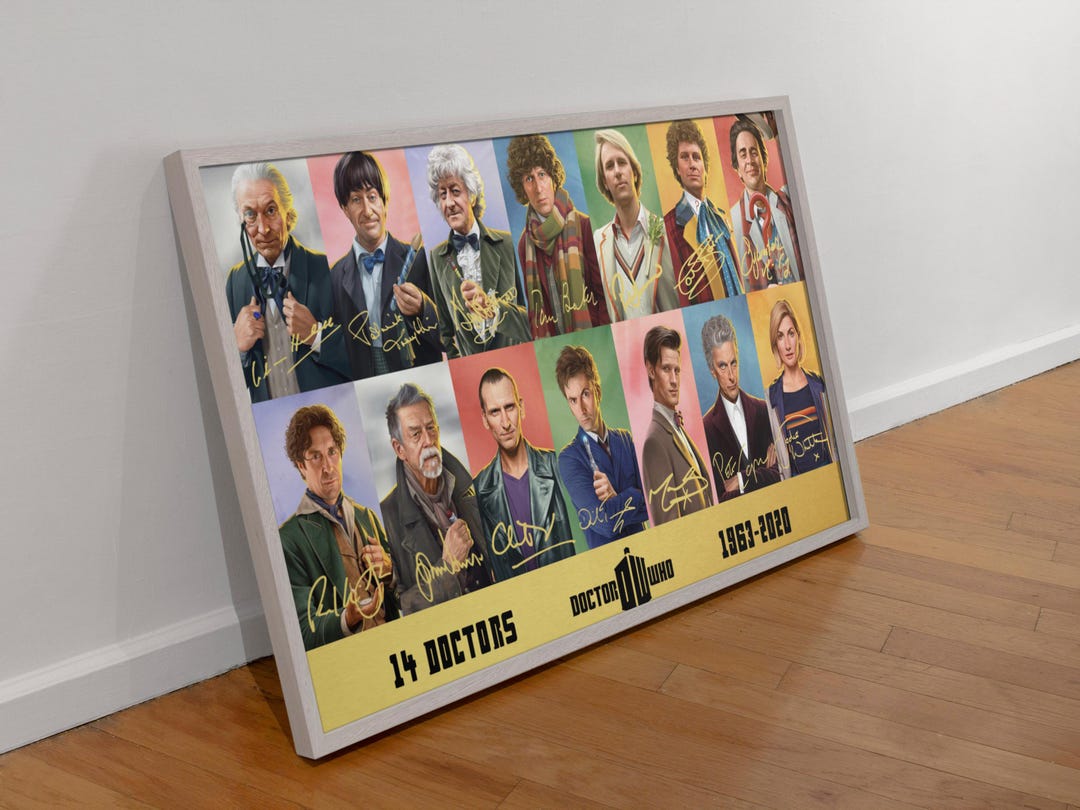 Signed Print of 14 Doctors Who Played Doctor Who (DIGITAL DOWNLOAD ...