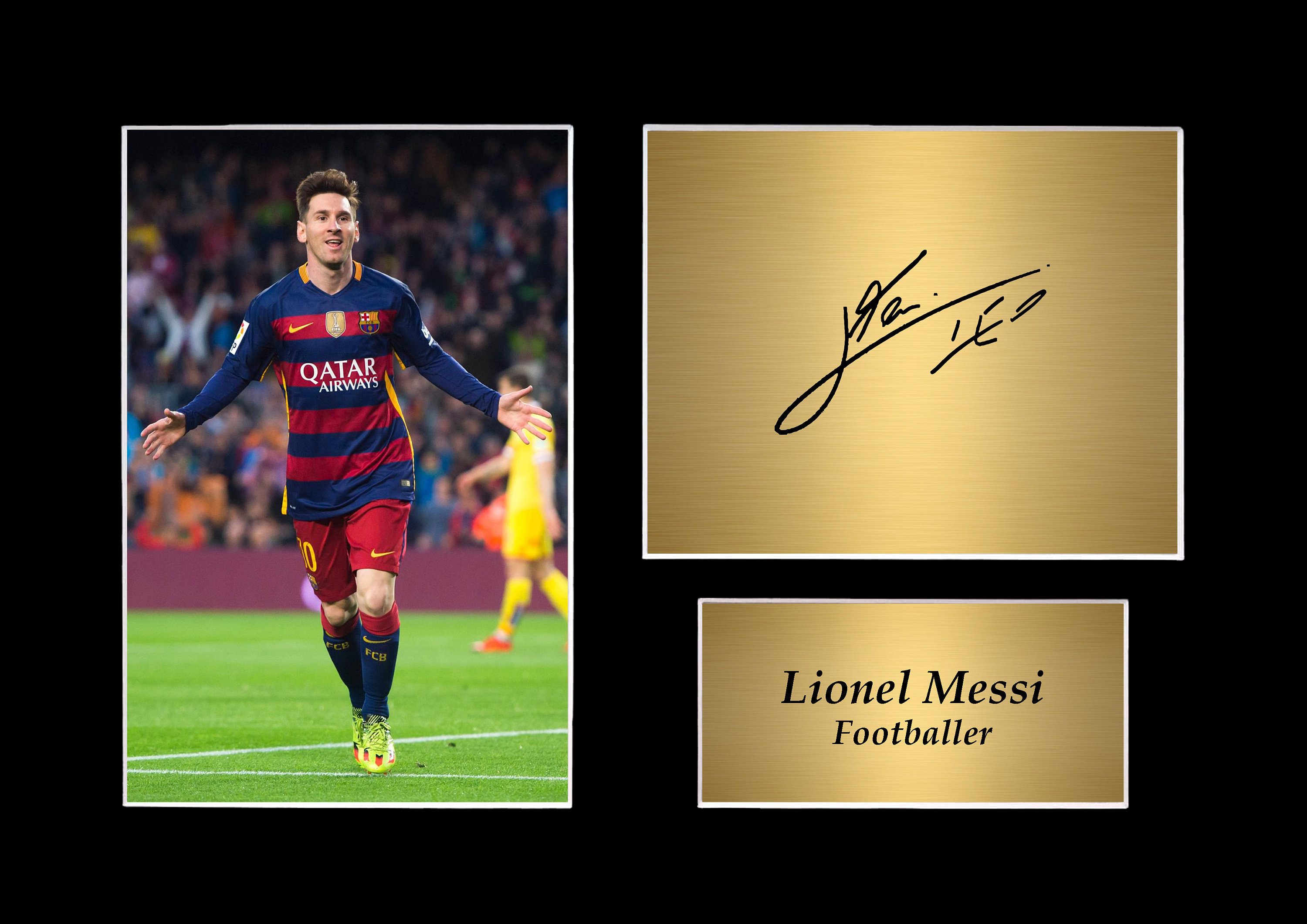 Signed Lionel Messi Mount Autograph Print A4 - Etsy UK