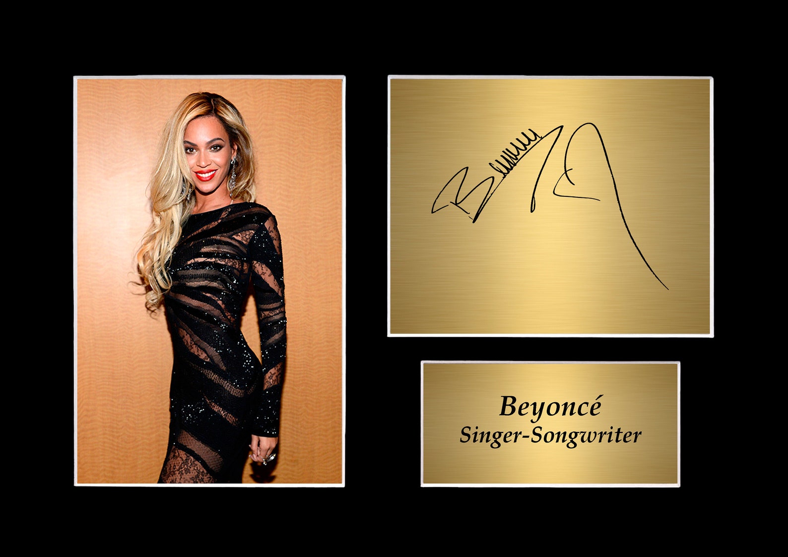 Signed Beyoncé A4 Mount Autograph Print - Etsy