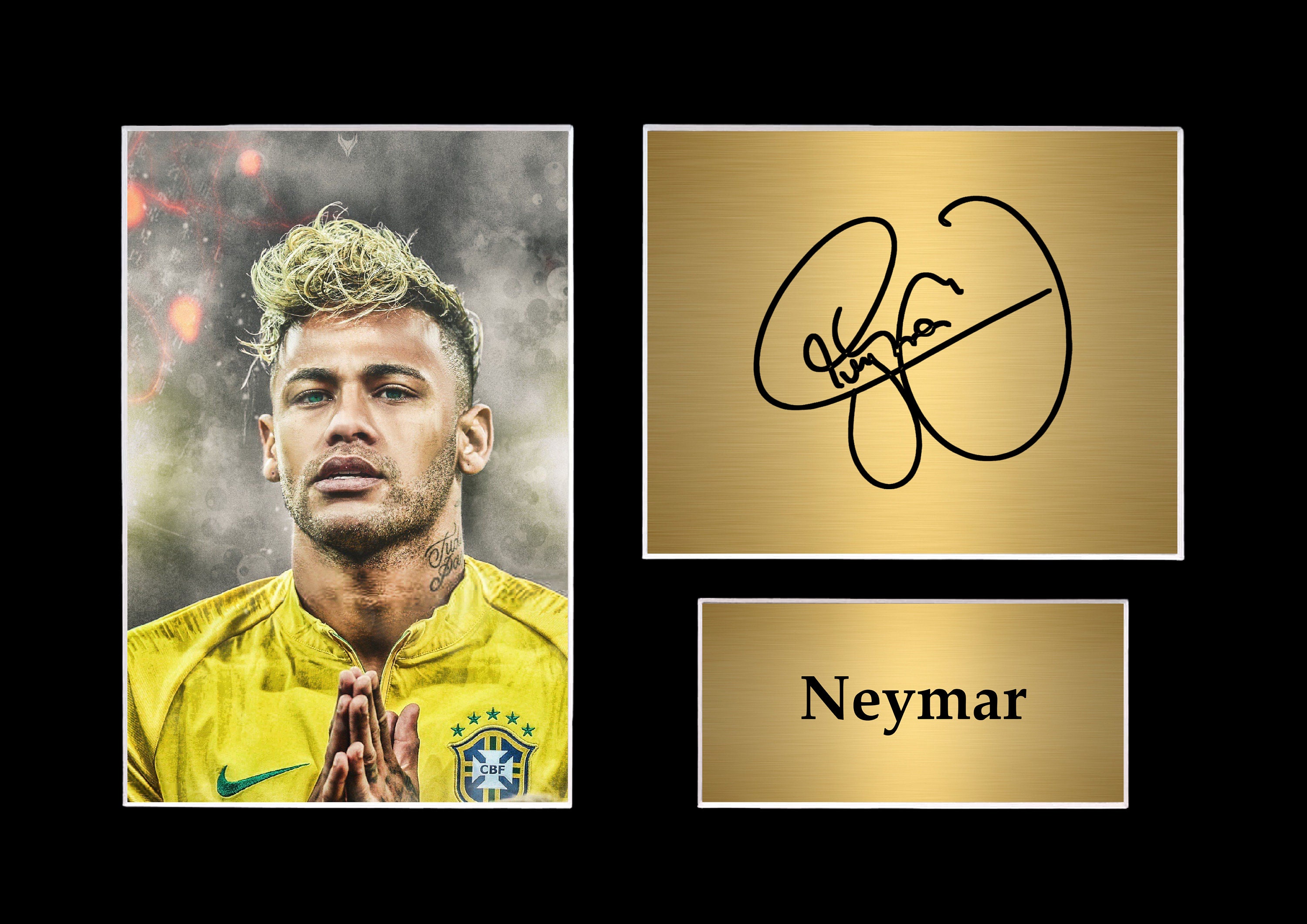 Neymar Signed Autograph Football Fans Gifts A4 Mount Print - Etsy UK