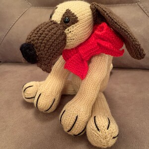 Great Dane Knitted Toy With Valentine Bow - Etsy