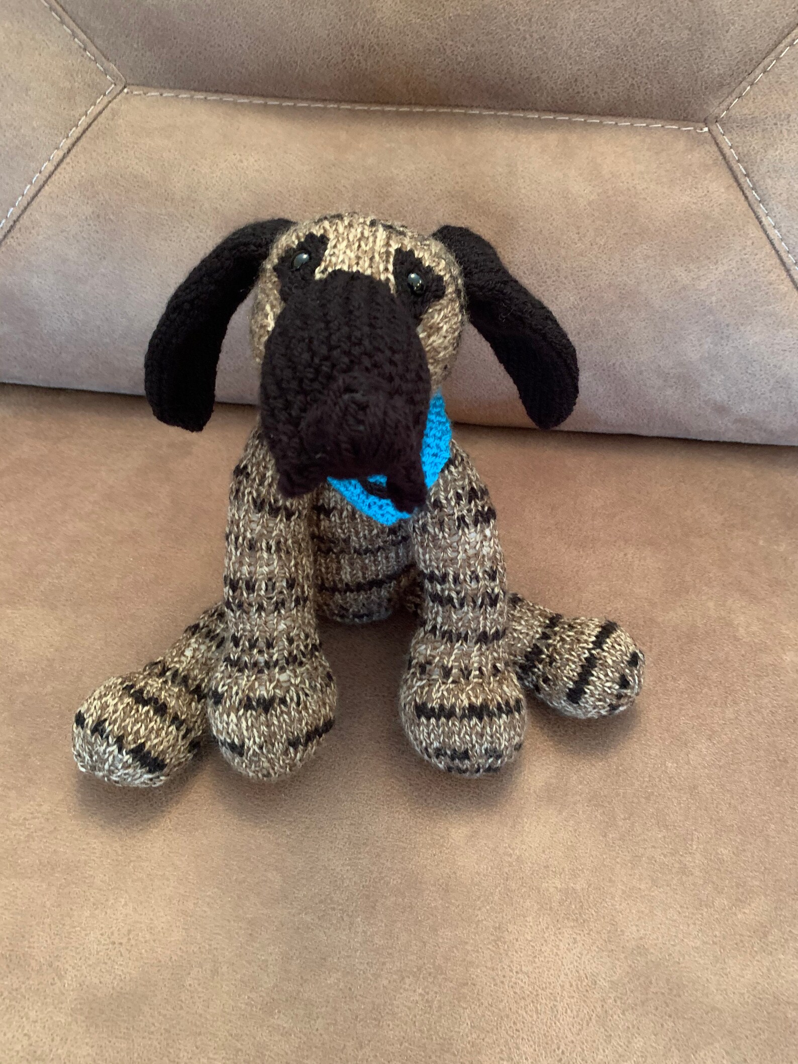 Great Dane Knitted Toy With Valentine Bow - Etsy