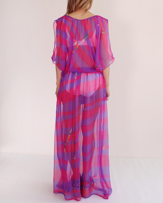 Vintage Seventies Sheer Maxi Dress - Gem