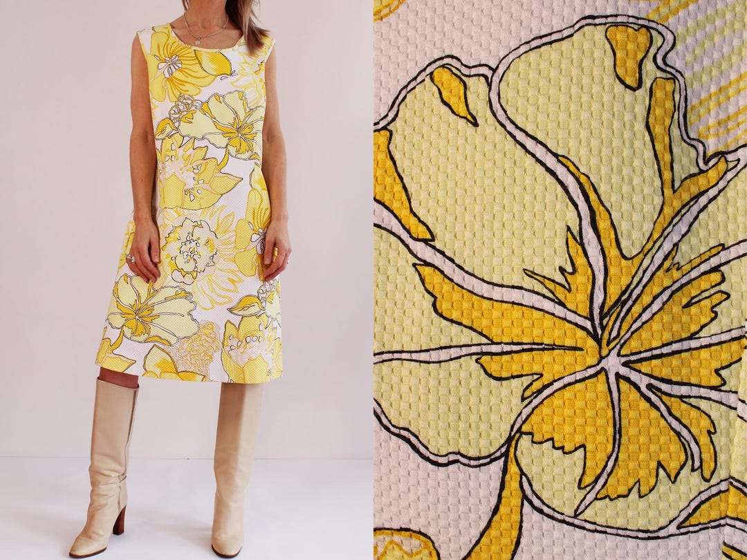Vintage Sixties Midi MOD Dress - Etsy