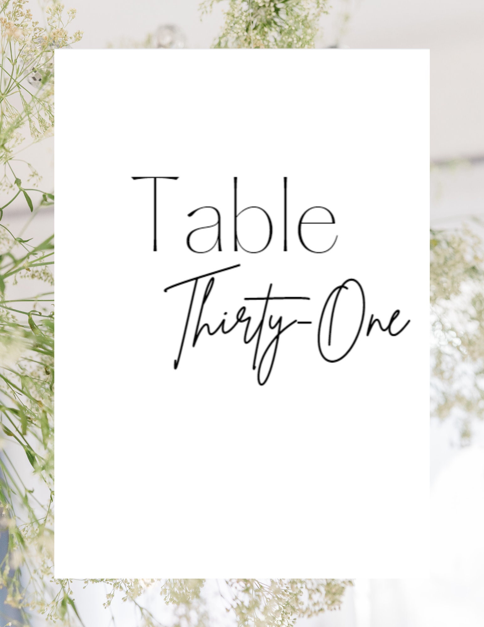 Table Numbers Printable, Table Numbers, Wedding Table Numbers ...