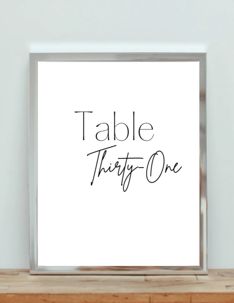 Table Numbers Printable Table Numbers Wedding Table Numbers | Etsy