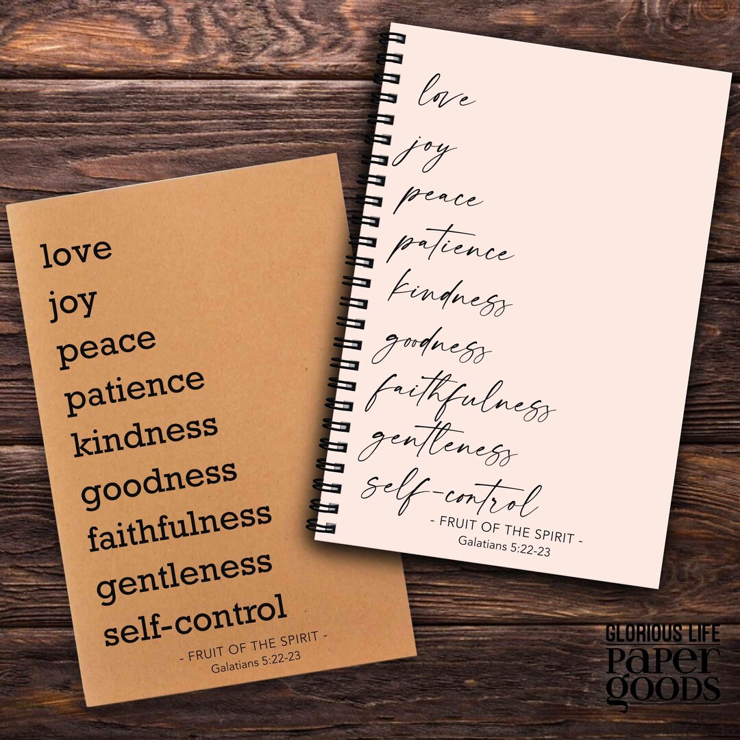 Customizable Scripture Journal, Fruit of the Spirit Galatians 5 22 ...