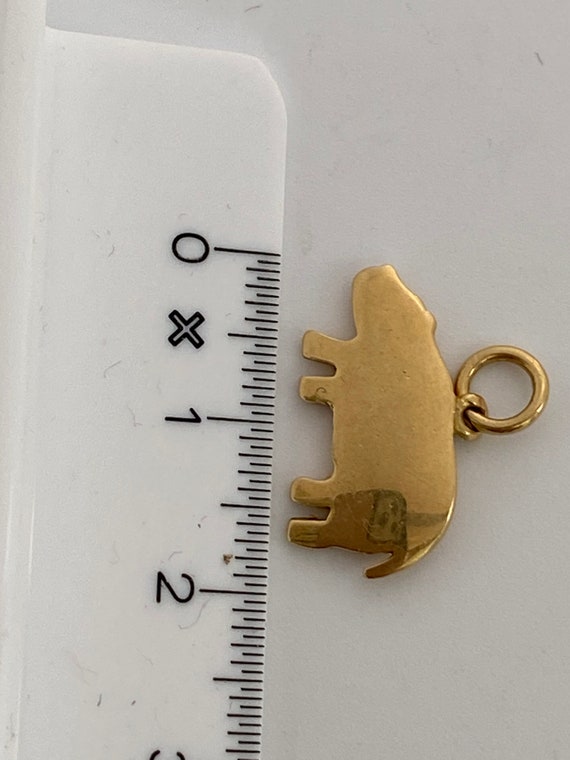 Vintage 1970s 18 karat yellow gold Dodo pig charm pen… - Gem