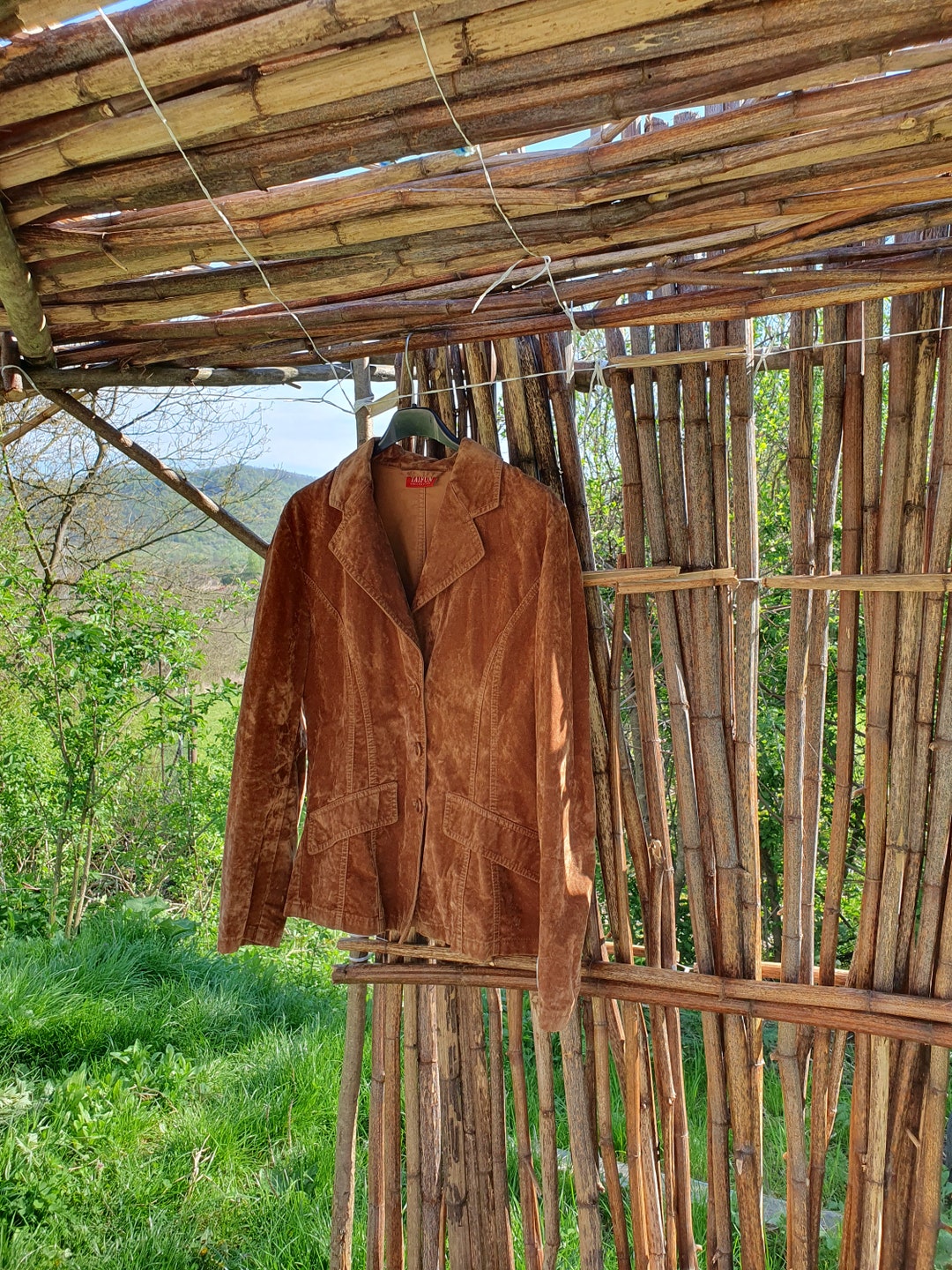 Vintage 2000' Velvet Women Overcoat, Brand Taifun Collection , Casual ...