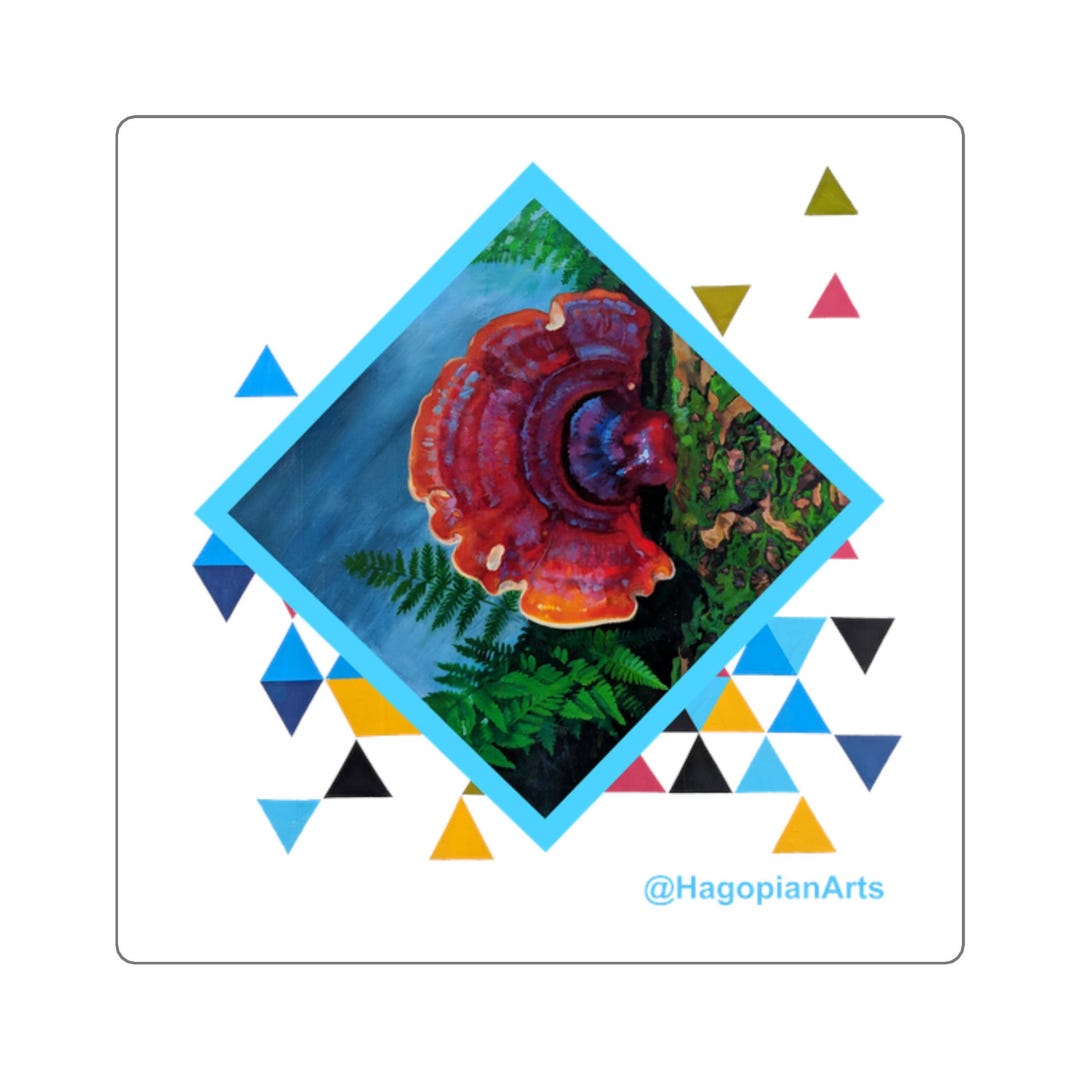 Symbiosis Fungi Eco Mural 2 Fine Art Sticker, Fine Art Public Art by ...