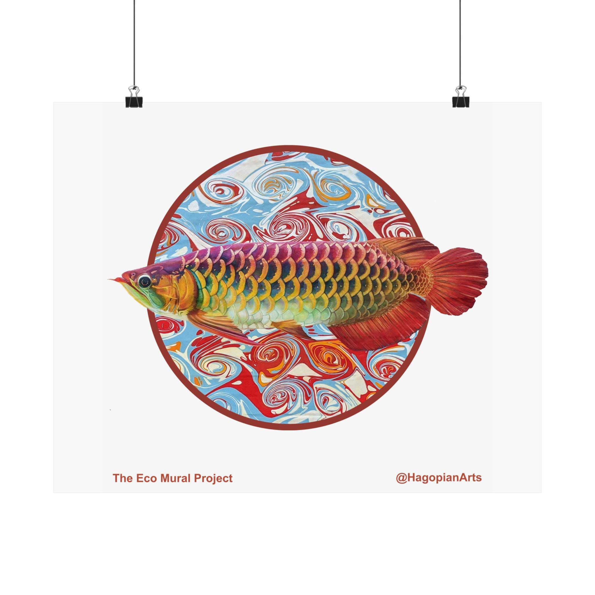 Arowana Eco Mural 3 Horizontal Fine Art Print, Fine Art Public Art by ...