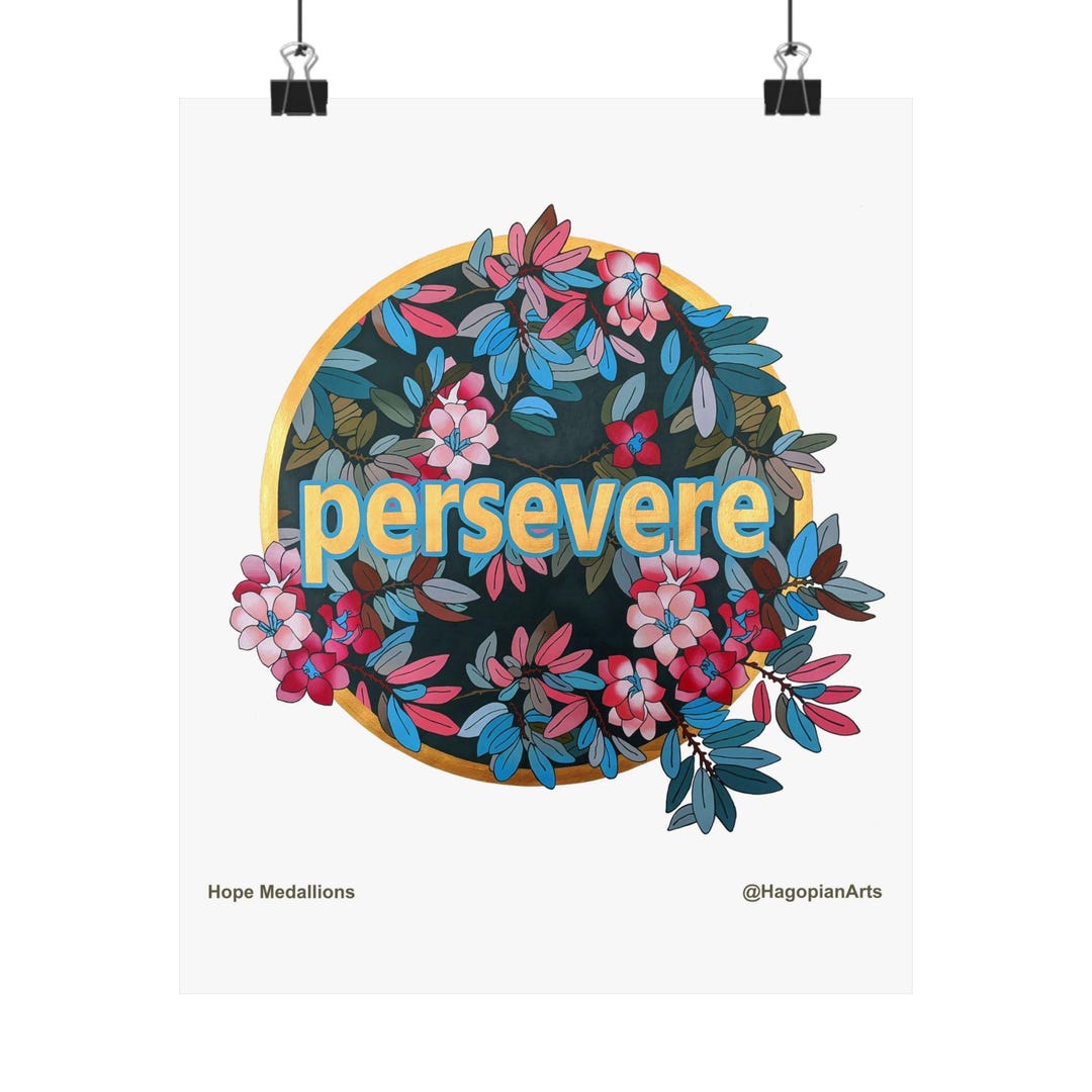 Hope Medallions Persevere Vertical Fine Art Print, Fine Art Public Art ...