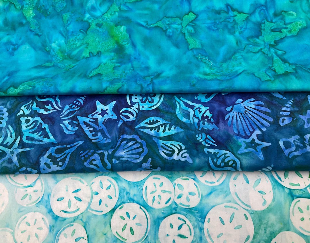 3 Yard Bundles - Seashore Batiks ( 1 Yard of Each Fabric) - Etsy