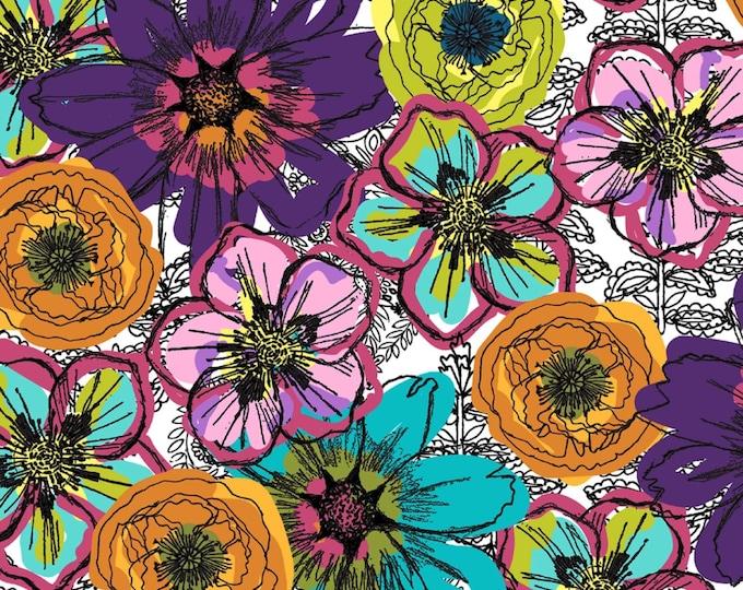 White Flower Fields 108” Backing Fabric by the Yar From Windham Fabrics ...
