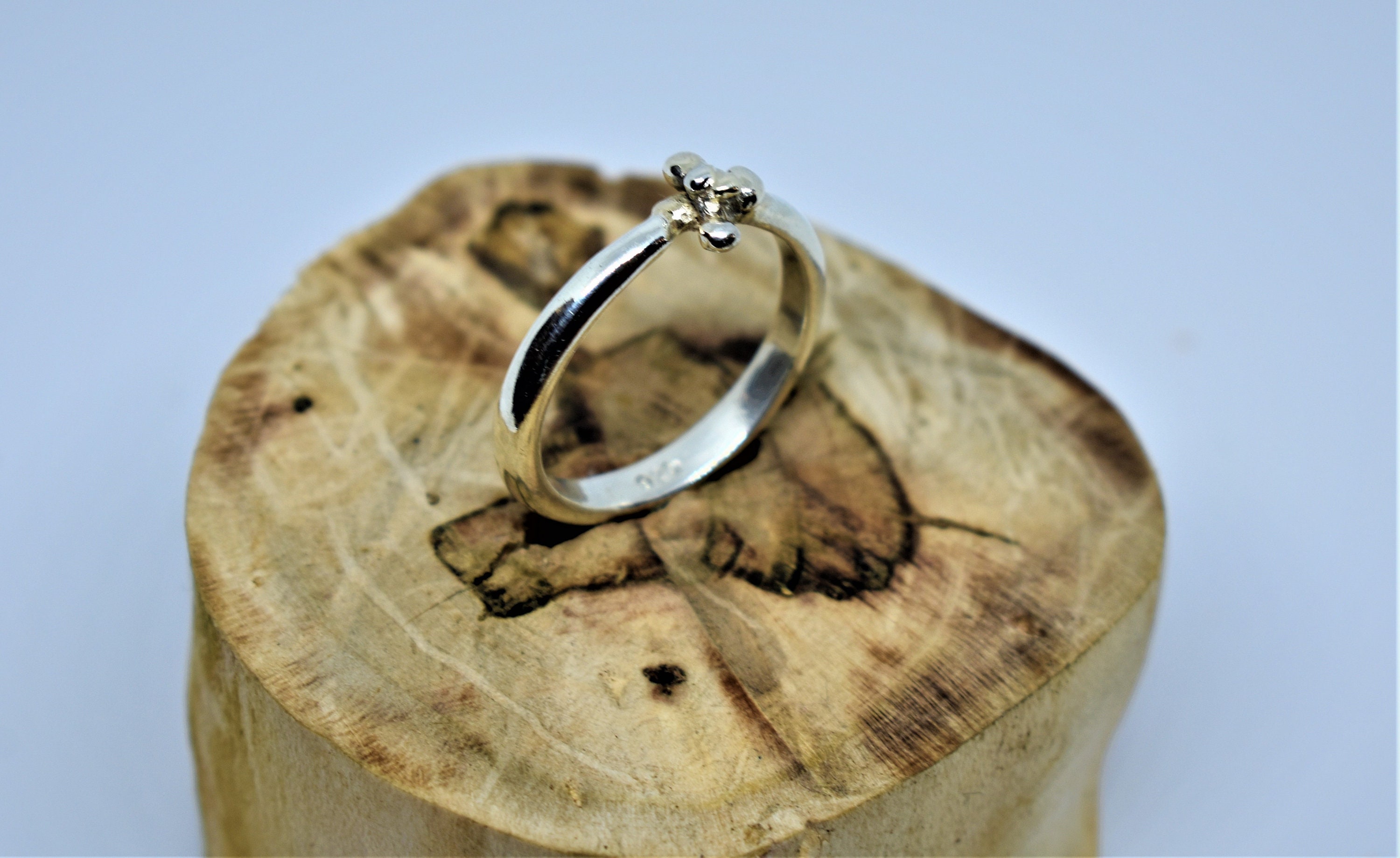 Silver & Gold Grain Ring - Etsy