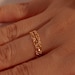 16K Gold Plated Double Chain Ring - Rose Gold - Handmade - Etsy