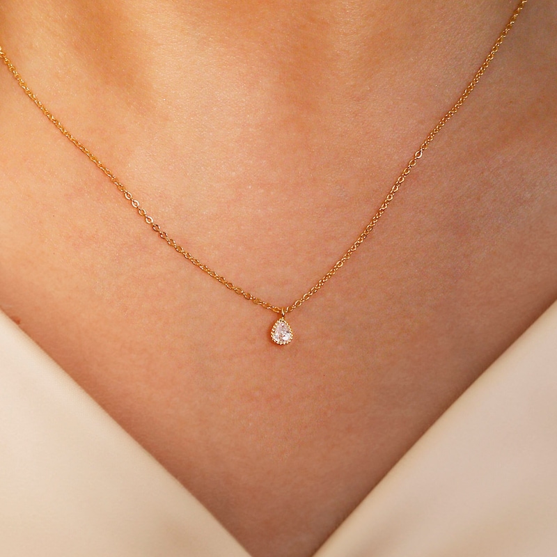 Tear Drop Necklace - Etsy