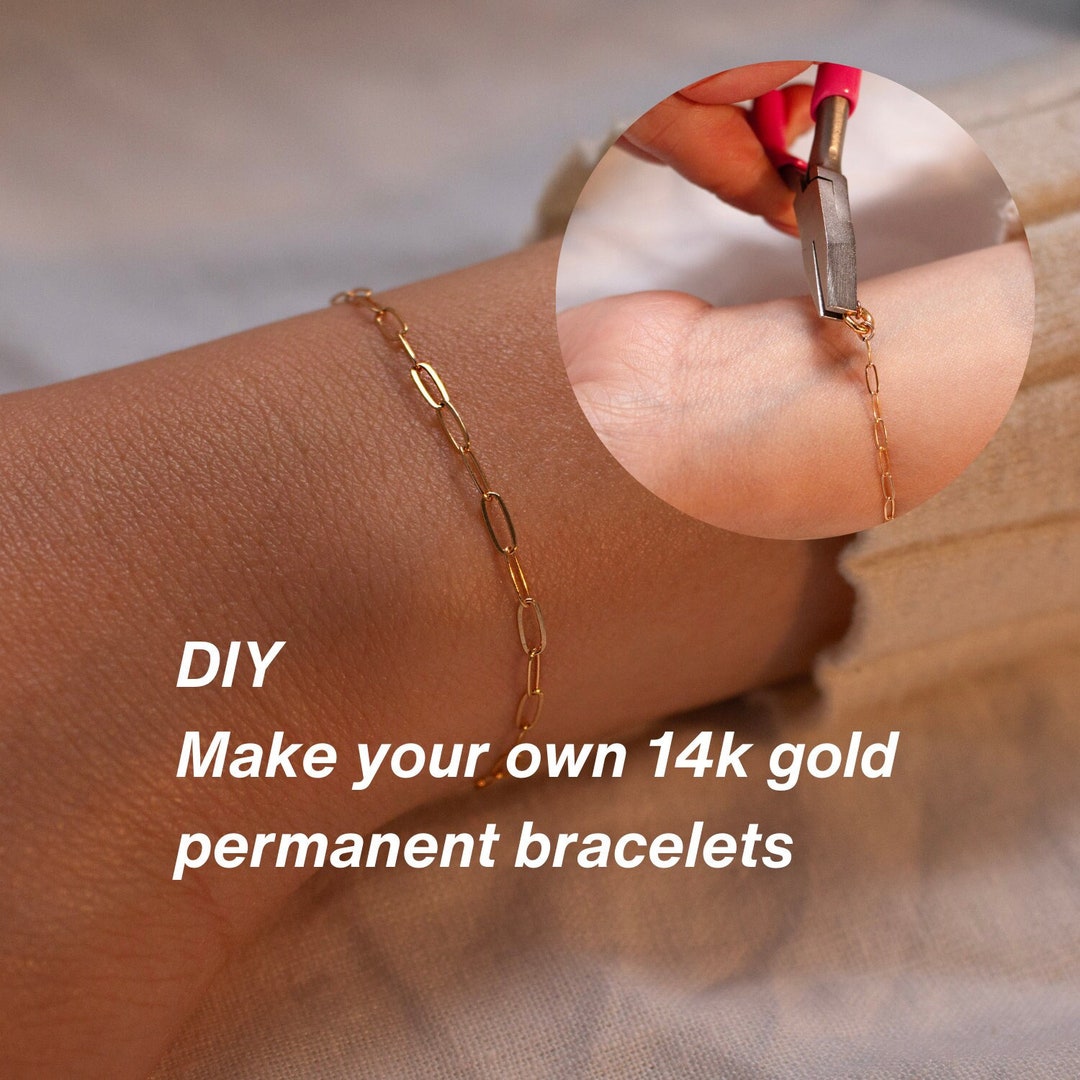 DIY Permanent Bracelet 14K Gold Filled Bracelets Best Gift for Her - Etsy