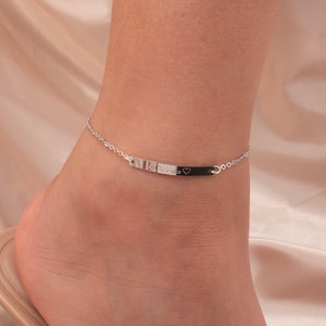 Personalized Anklet Custom Name Anklets Anniversary Gift Dainty Anklet ...