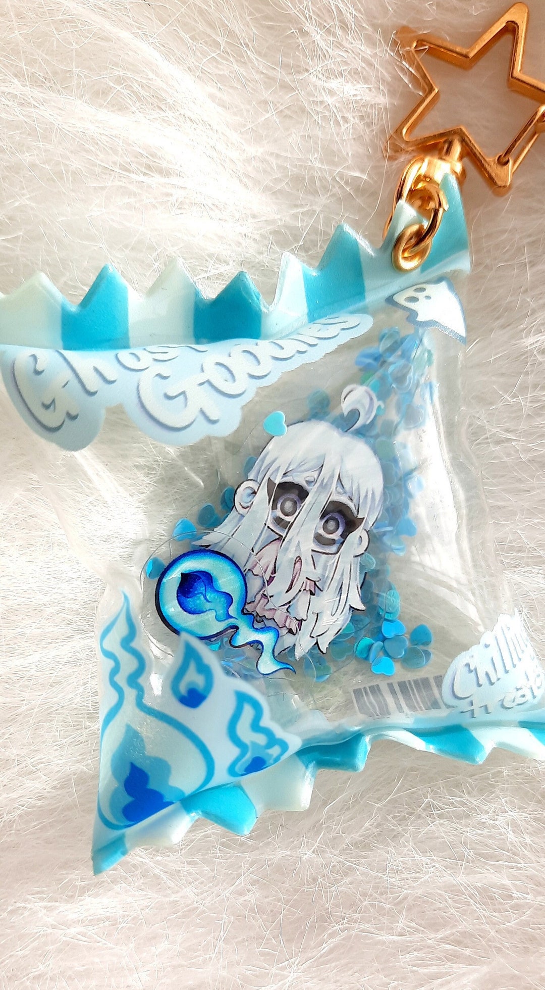 Ghost Goodies, Snack Bag Charm, Cute Ghost Gifts, Shaker Keychain ...