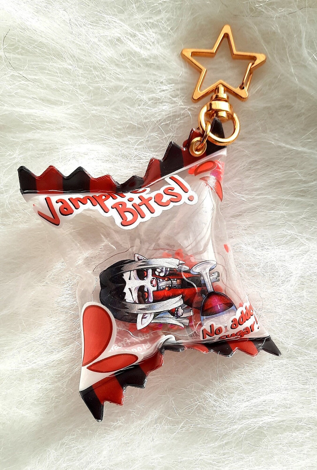 Vampire Bites, Candy Bag Charm, Snack Bag Charm, Cute Vampire Gifts ...