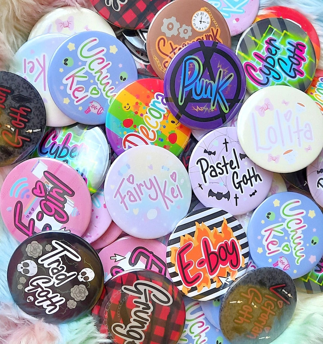 Fashion Button Badges, Harajuku Fashion Badge, Kawaii Fashion Pin Badge ...