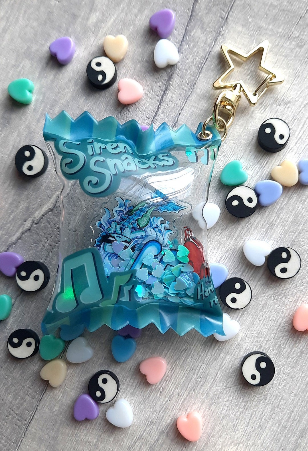 Siren Snacks, Candy Keychain, Snack Bag Charm, Cute Siren Gifts, Shaker ...