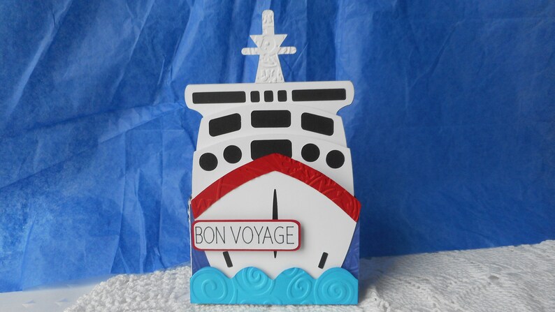 Cruise Ship Box Card Handmade 3D Cruise Ship Card Homemade - Etsy