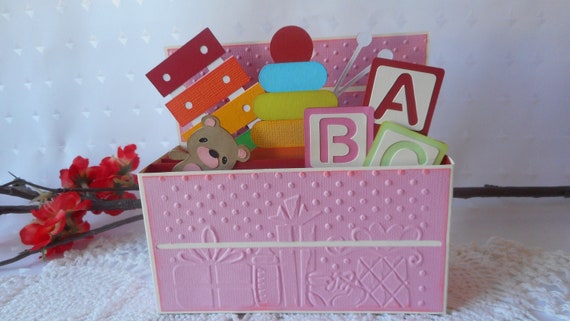 Toy Chest Pop-up Box Card Baby Toy Box 3D Card Blank | Etsy