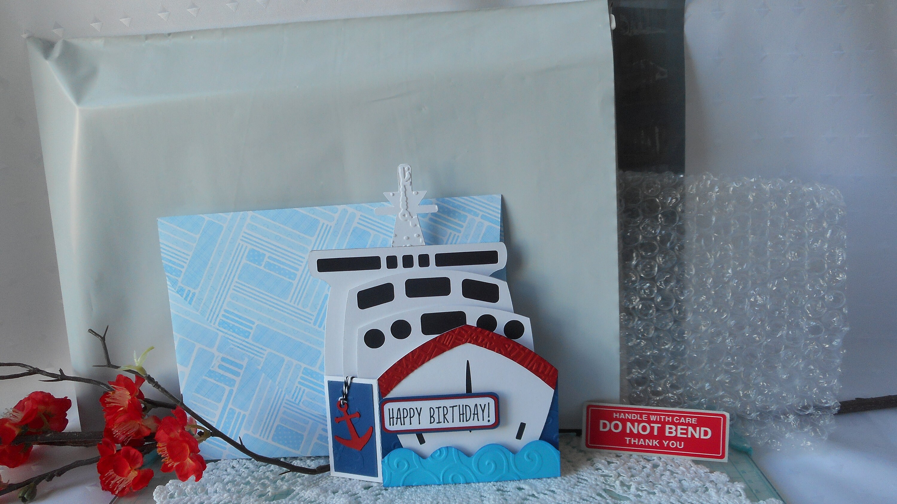 Cruise Ship Box Card Handmade 3D Cruise Ship Card Homemade - Etsy