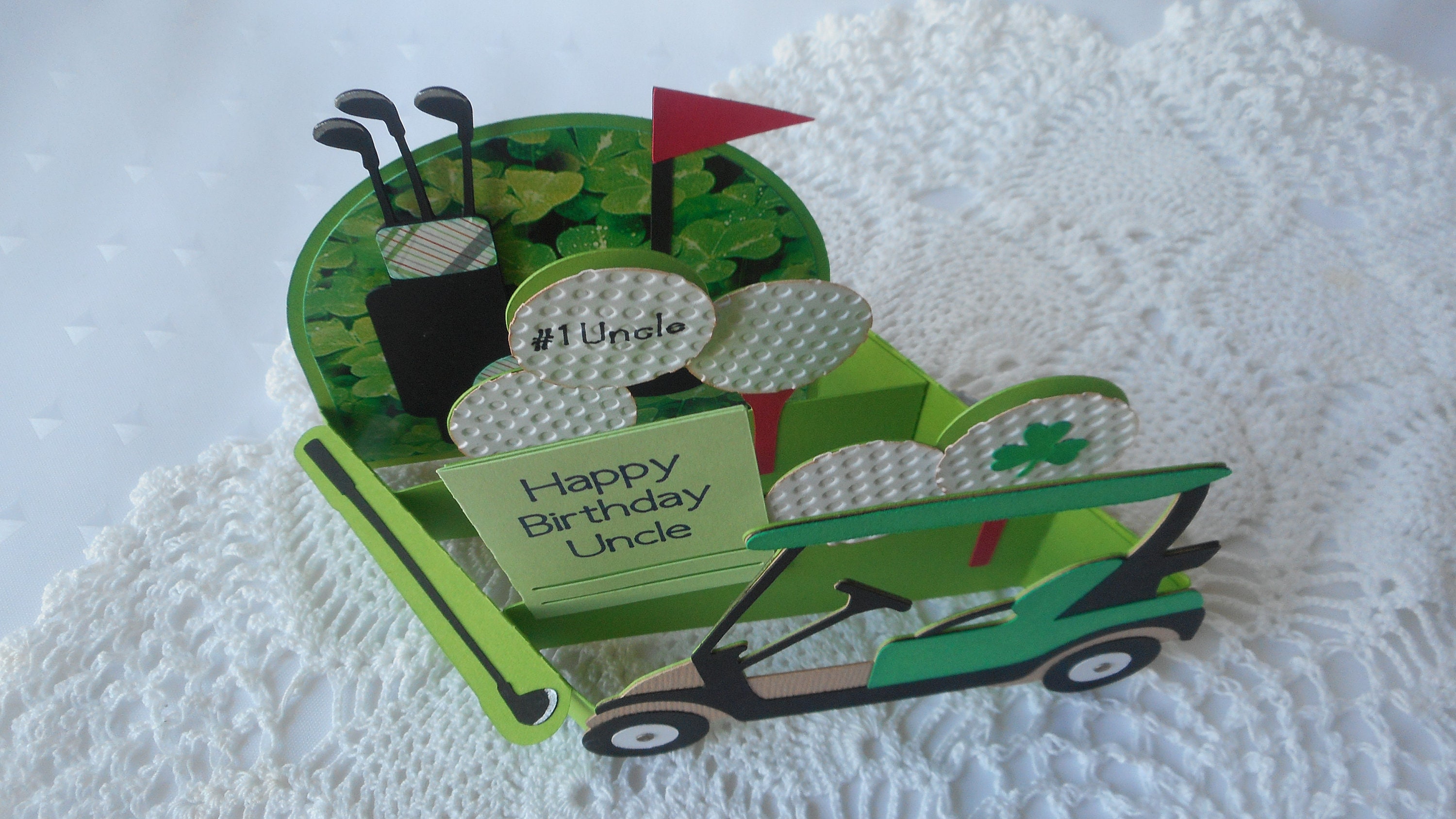 Golf Cart 3D Pop-up Box Card Golf Cart Handmade Card Blank | Etsy