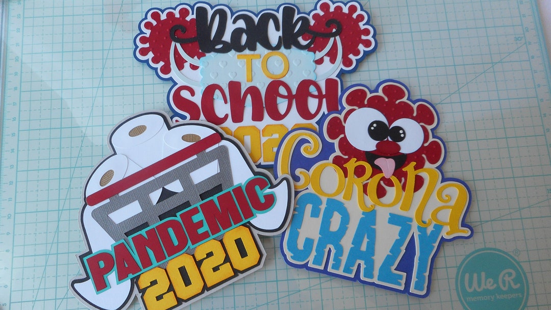 Scrapbook Die Cut Red Germ, , Back to School 2020, Premade Paper ...