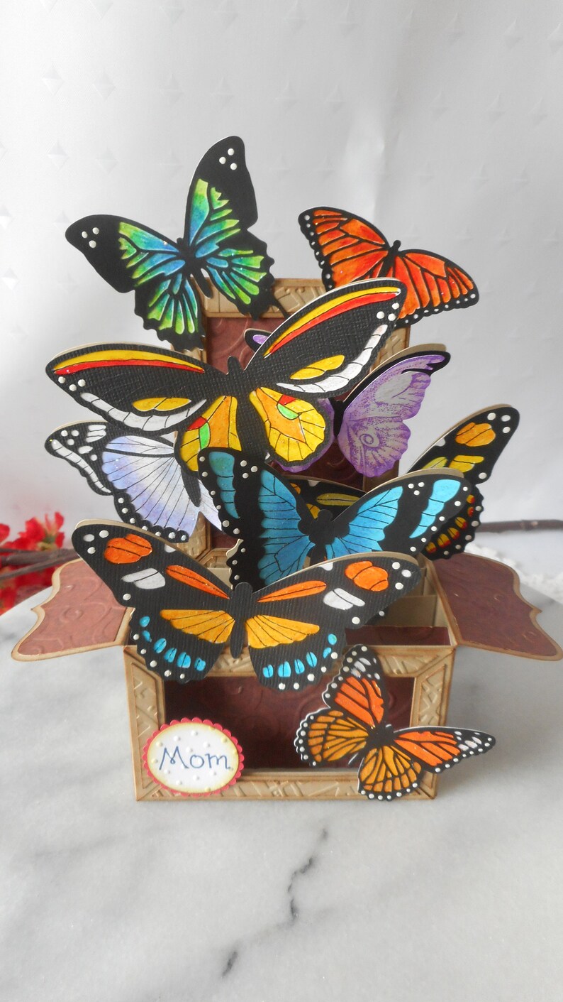 Flutter Butterfly Pop-up Birthday Cards Handmade Birthday - Etsy