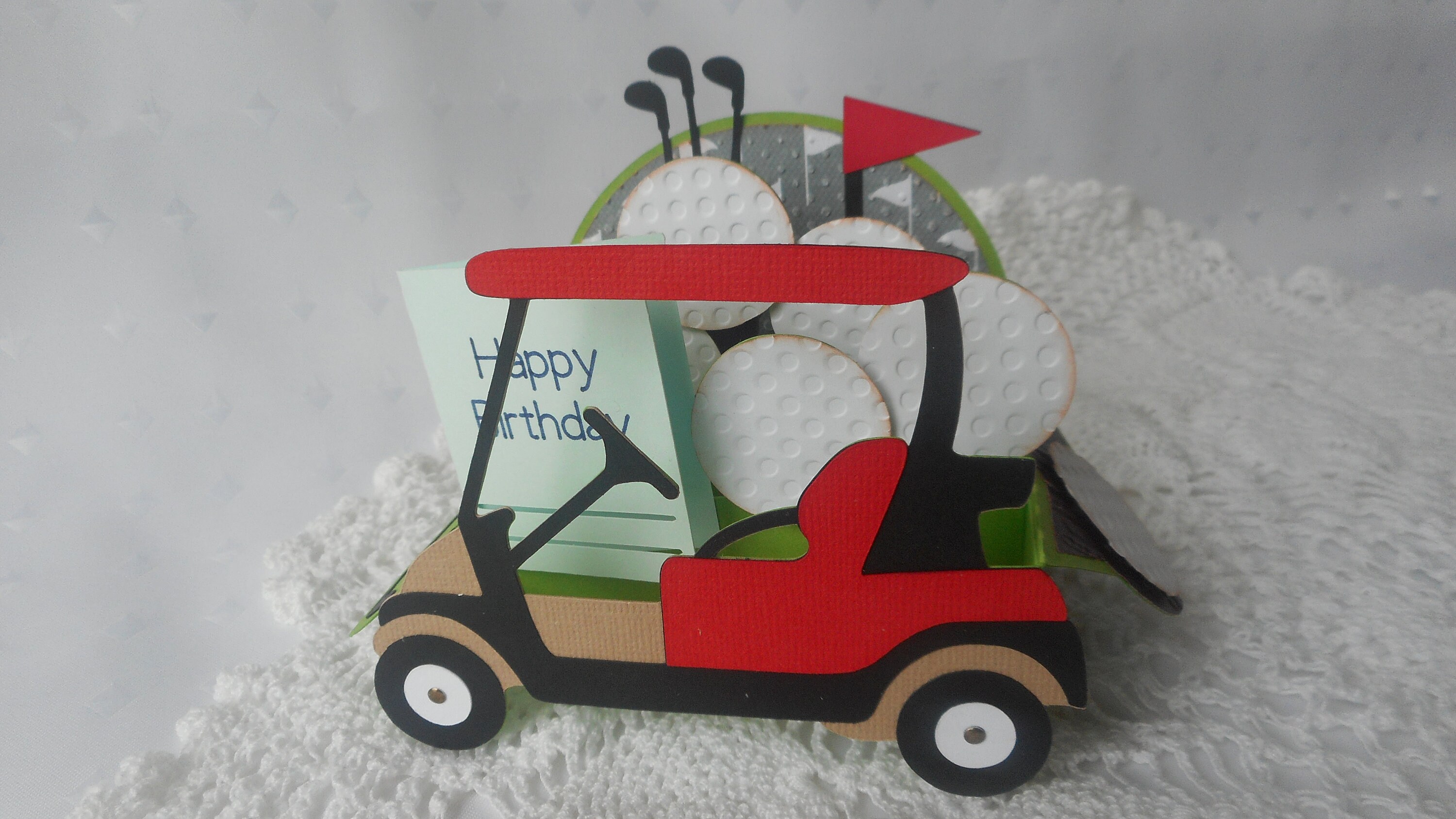 Golf Cart 3D Pop-up Box Card Golf Cart Handmade Card Blank | Etsy