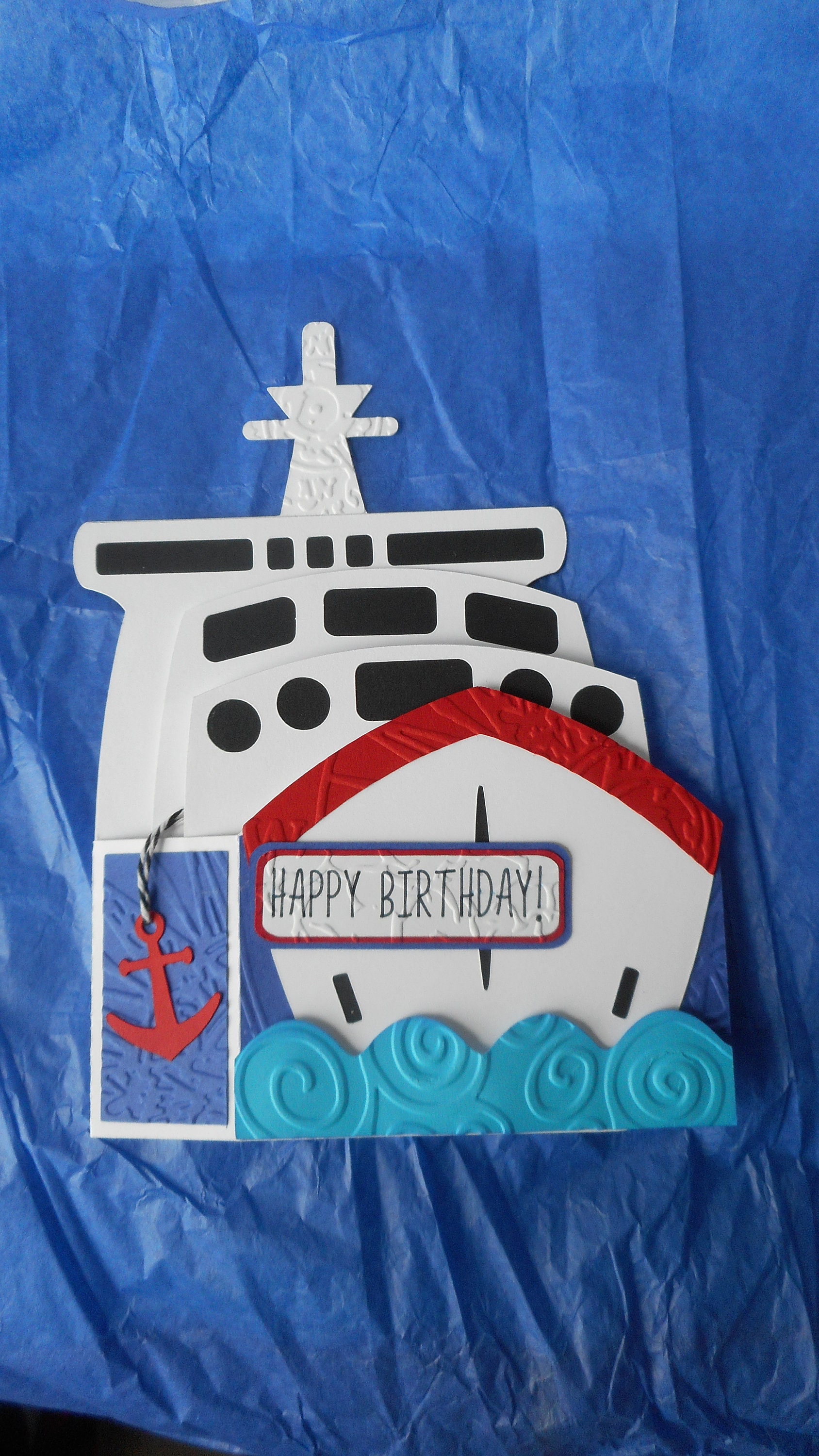 Cruise Ship Box Card Handmade 3D Cruise Ship Card Homemade - Etsy