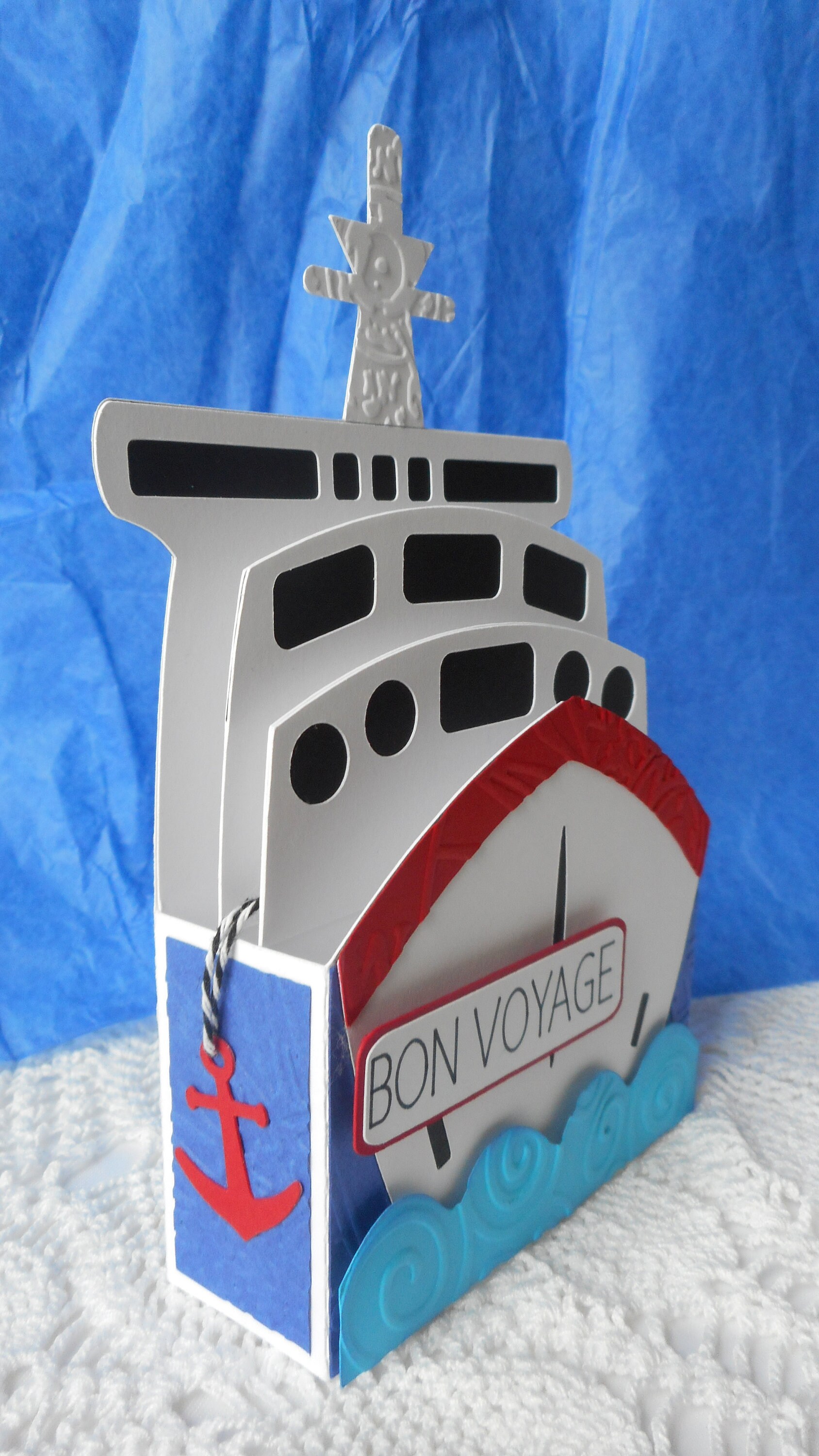 Cruise Ship Box Card Handmade 3D Cruise Ship Card Homemade - Etsy