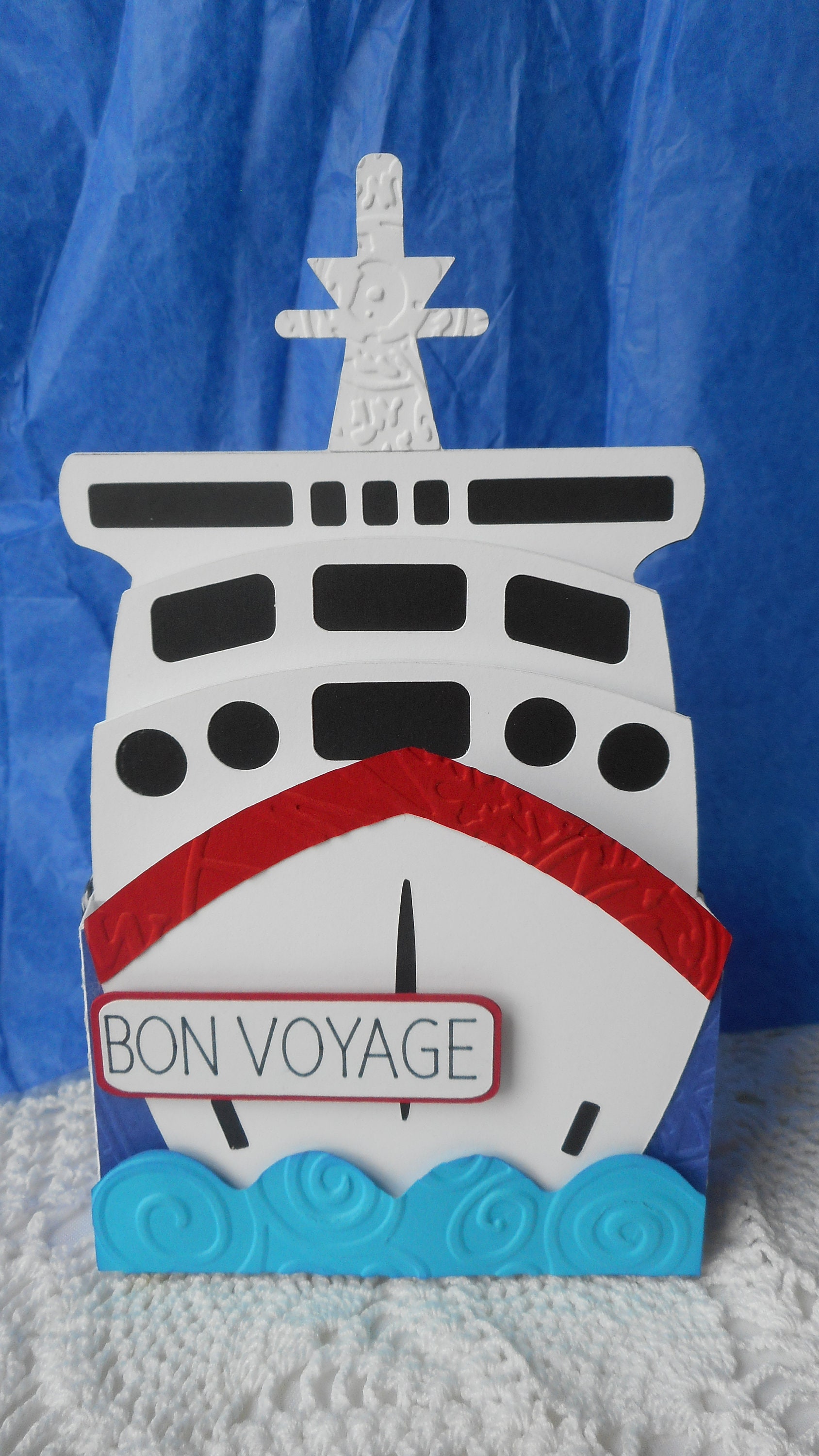Cruise Ship Box Card Handmade 3D Cruise Ship Card Homemade - Etsy