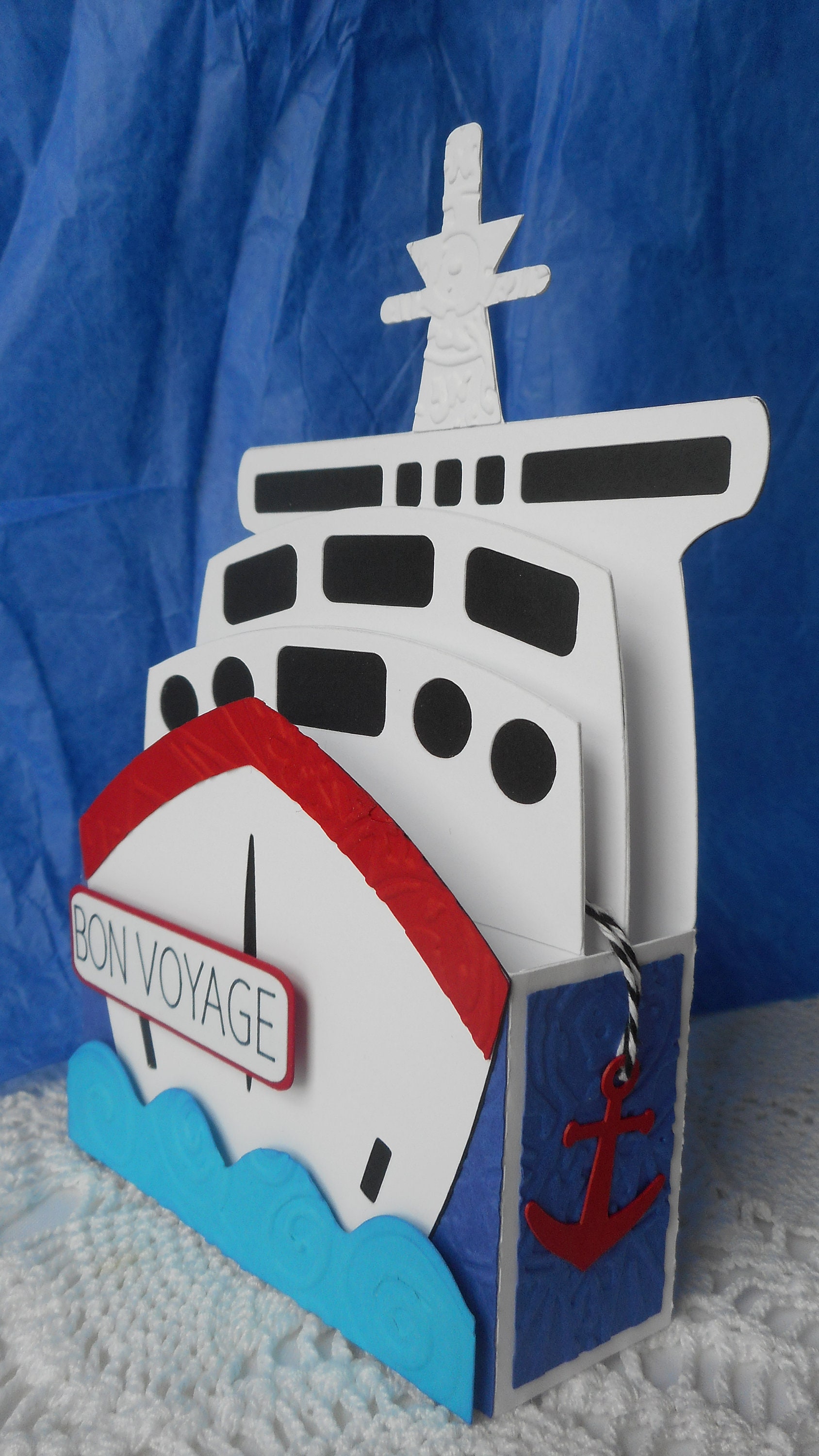 Cruise Ship Box Card Handmade 3D Cruise Ship Card Homemade - Etsy