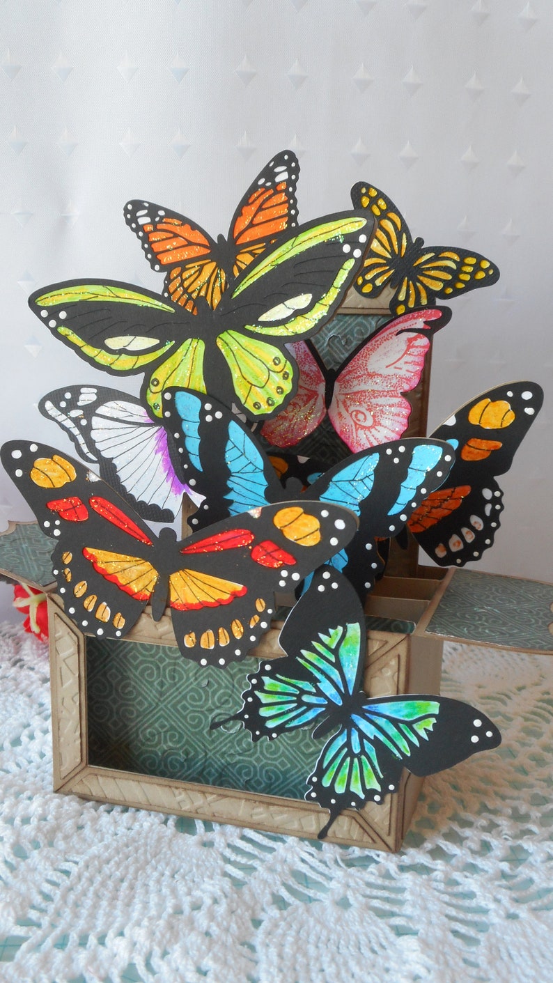 Flutter Butterfly Pop-up Birthday Cards Handmade Birthday - Etsy