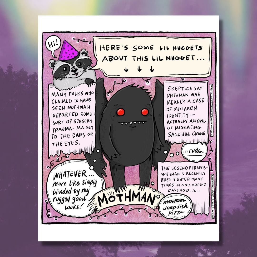 Lil Mothman Facts Print - 8x10 - Etsy