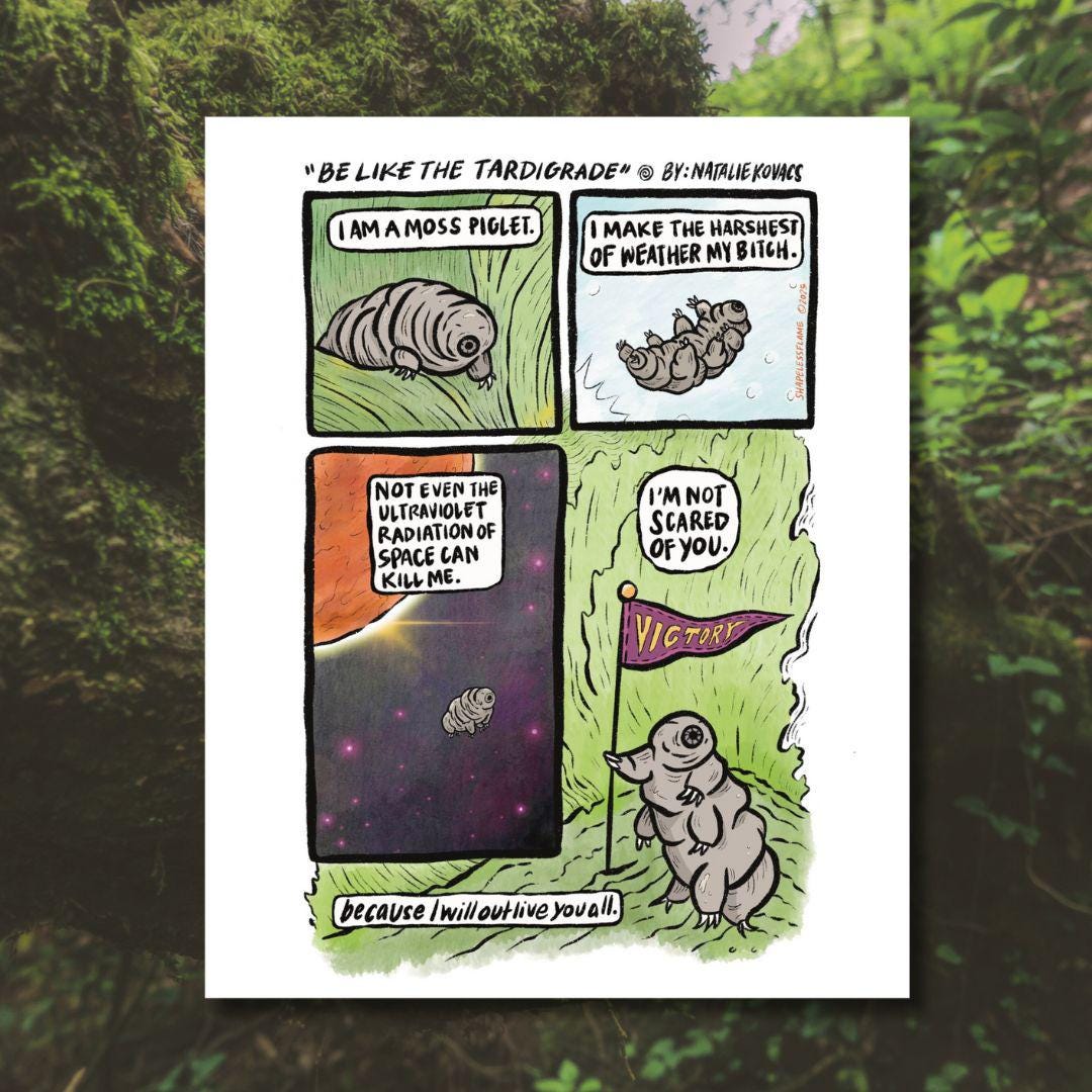 Be Like the Tardigrade Comic Art Print - 8x10 - Etsy